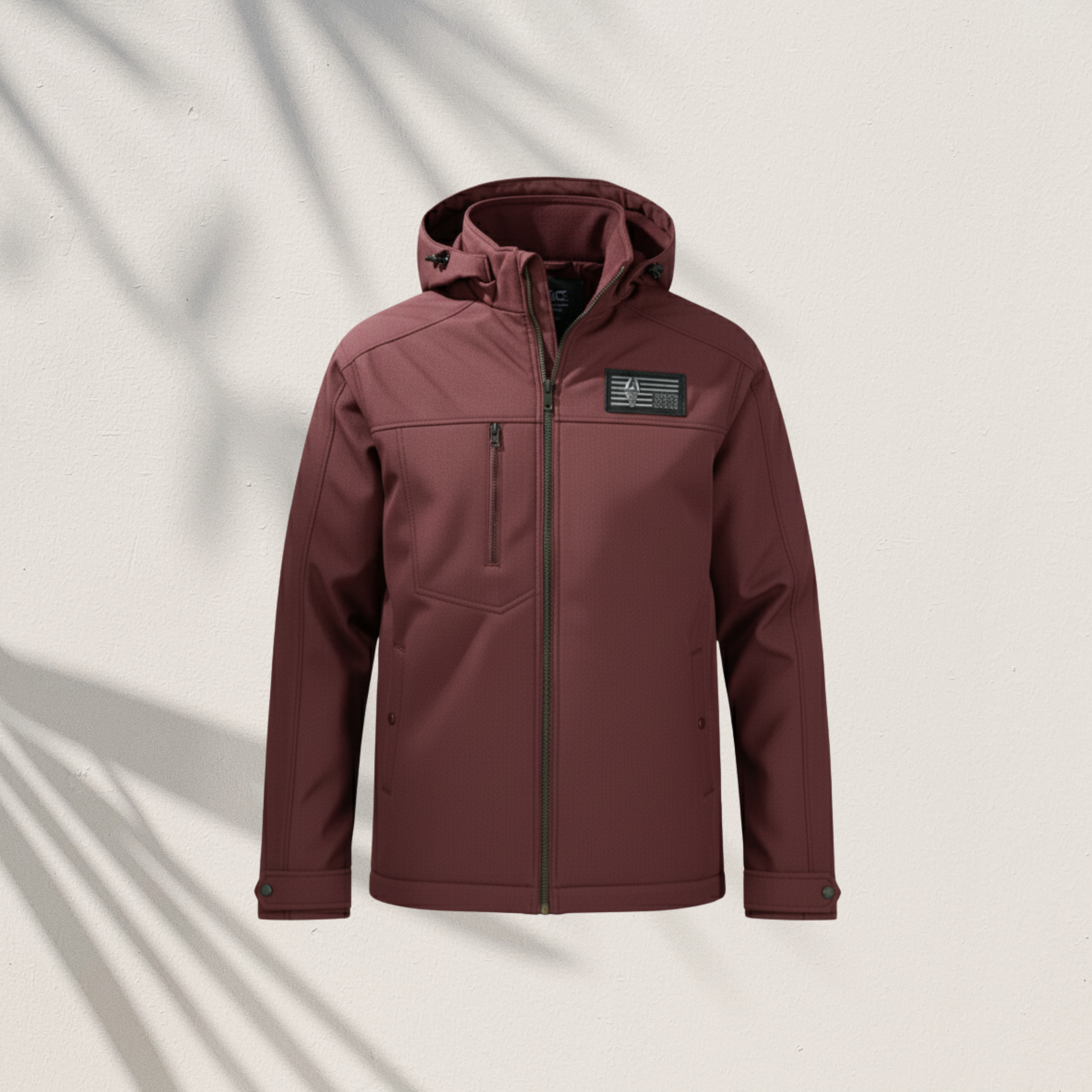 Maroon Softshell Hooded Zip Jacket (HD-220) – Mount Blue